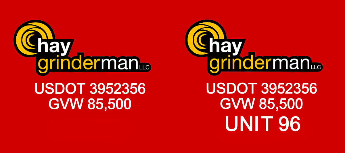 Custom Order for Hay Grinderman LLC 2024 – Truck Door Decals