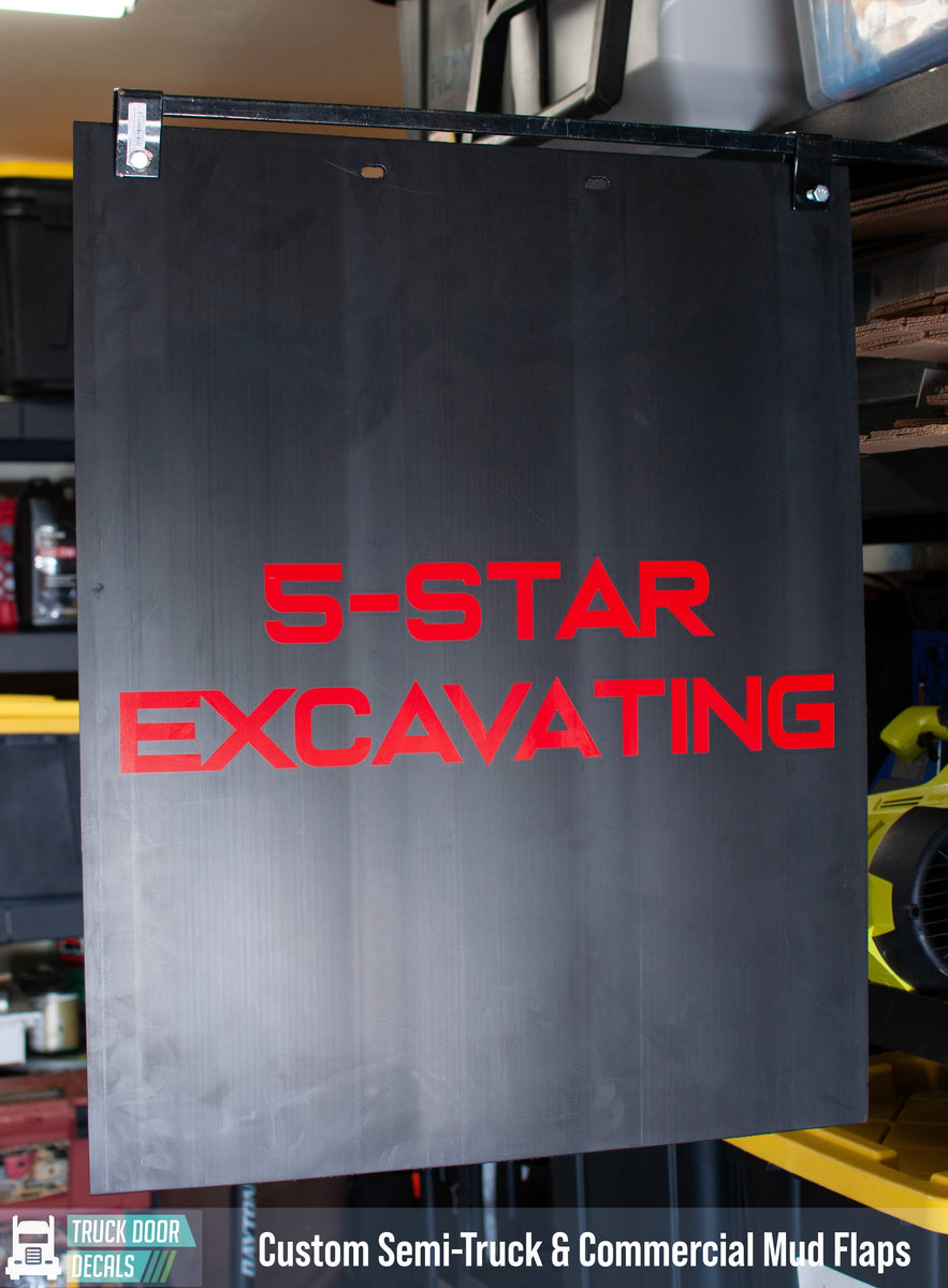 We Make Custom Big Truck Mud Flaps For Business – Truck Door Decals