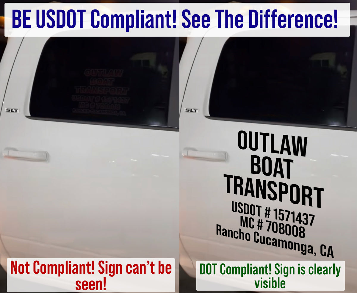 Be USDOT Compliant! USDOT Number Decal Lettering on Your Truck Guide W ...