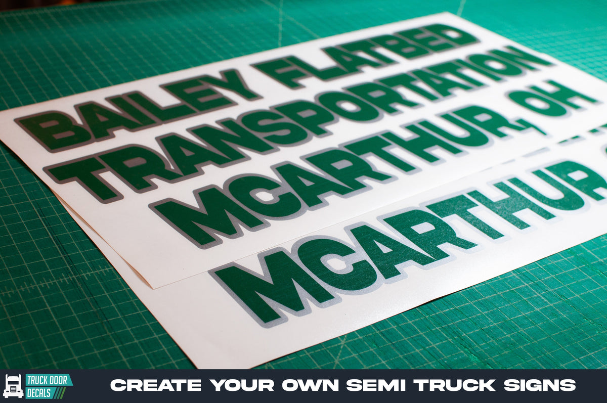 Create Your Own Semi-Truck Signs With Us – Truck Door Decals