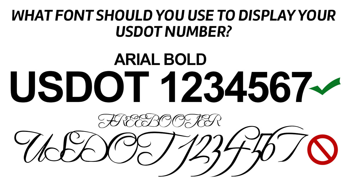 What Font Should You Use To Display Your USDOT Number? – Truck Door Decals
