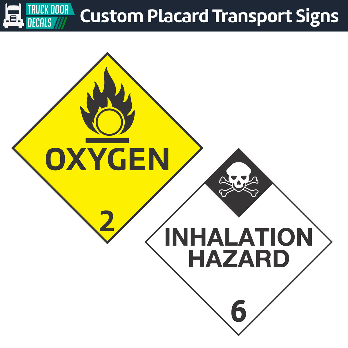 Trucking Hazard Placards – Truck Door Decals