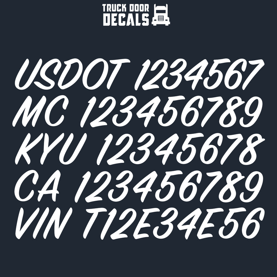 Truck Door Decals & Stickers, US DOT & Semi Truck Lettering.