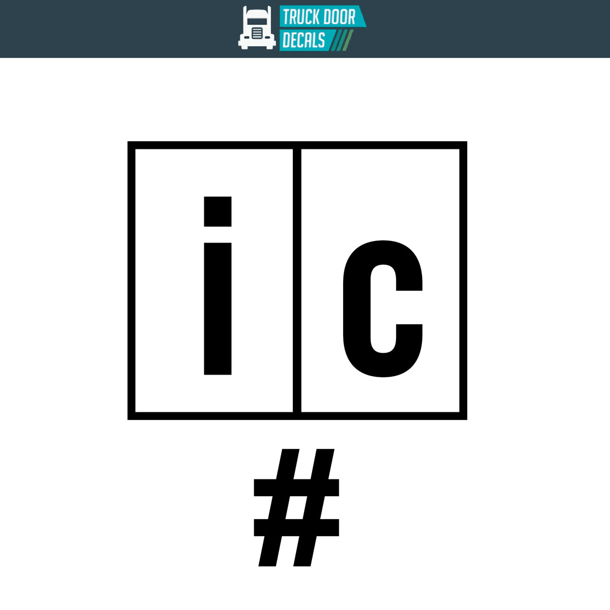 Custom IC Shipping Container Number Decal Sticker Label – Truck Door Decals