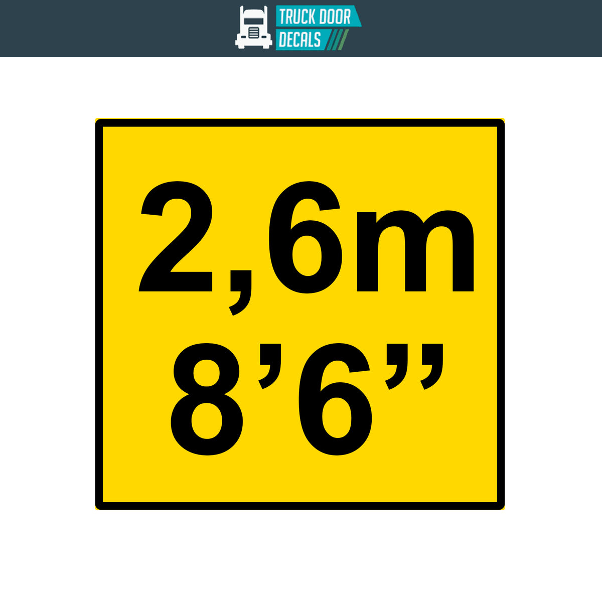 Custom Shipping Container Height Decal Sticker Label – Truck Door Decals