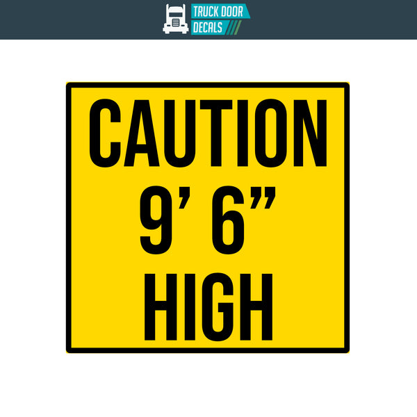 Custom Caution High Shipping Container Height Decal Sticker Label ...