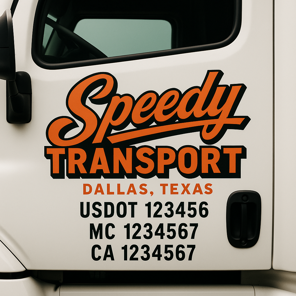 Custom Truck Door Decal Sticker Signs | US DOT Compliant Truck Door Le ...