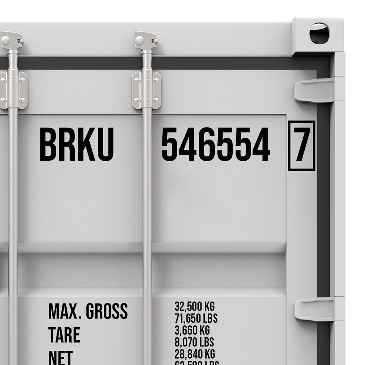 Custom Shipping Container Identification Bic Number Decal Sticker ...
