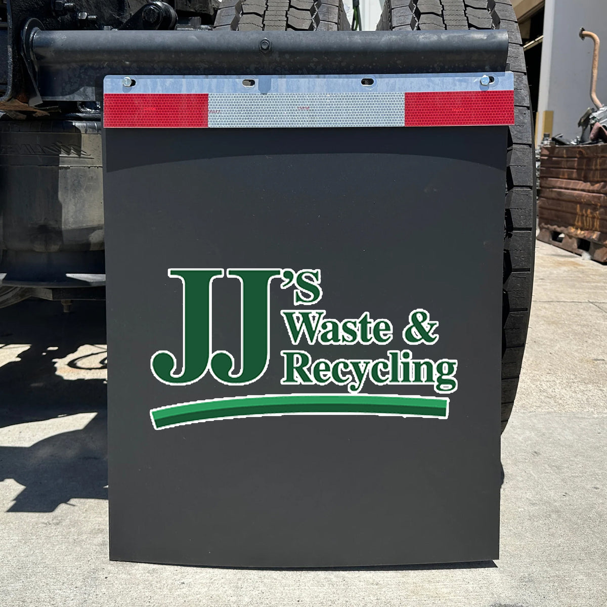 Custom Truck Mud Flaps For JJ Waste – Truck Door Decals