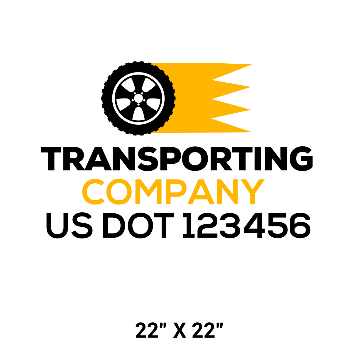 Company Trucking Truck Decal with Regulation Numbers, USDOT – Truck ...