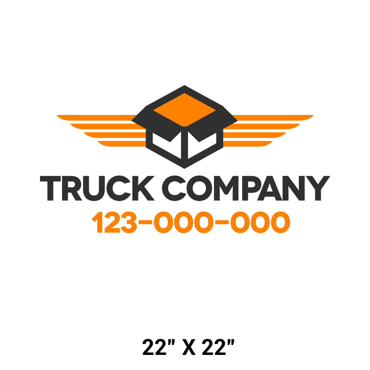 Company Trucking Decal with USDOT, MC, GVW Regulation Number Lettering ...