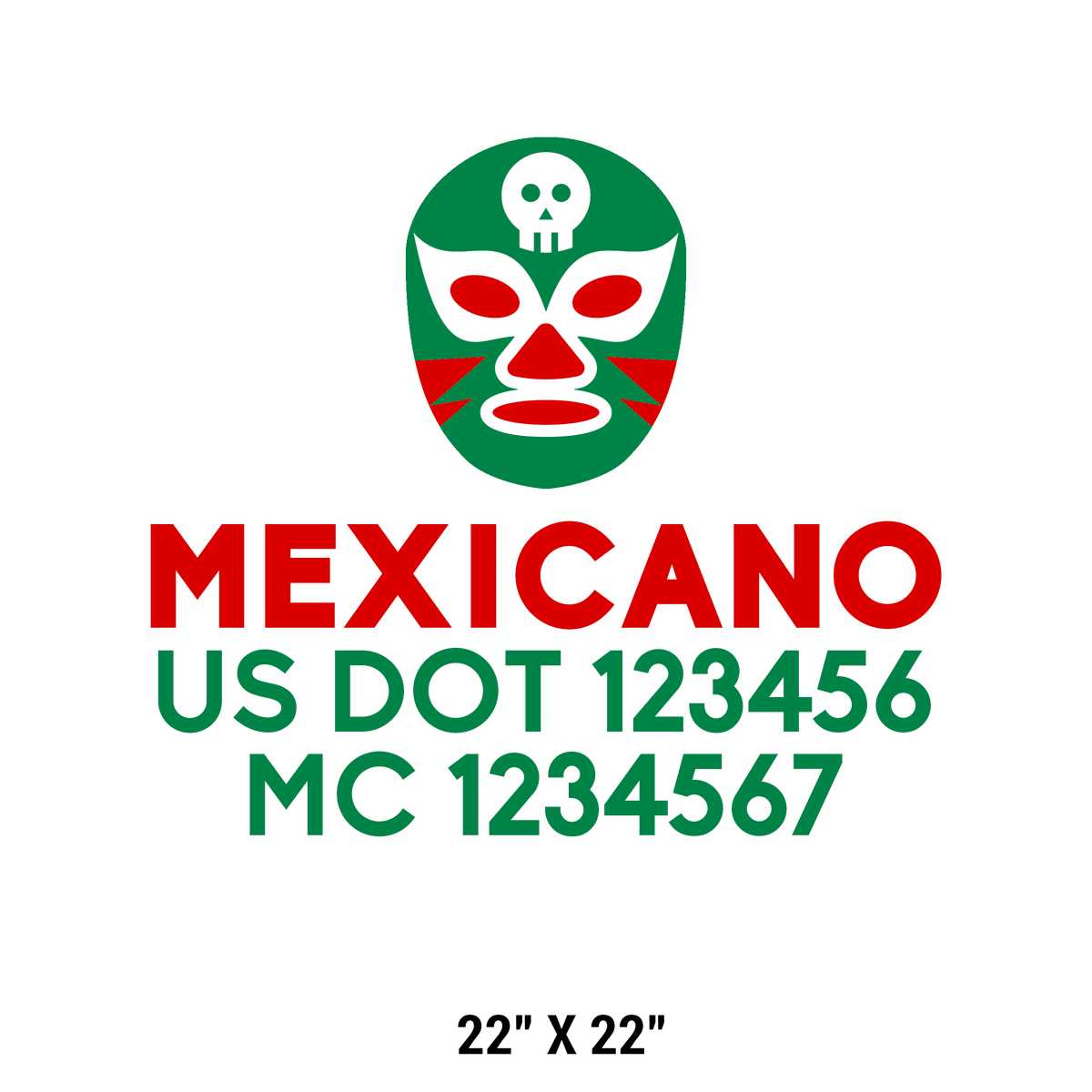 Mexican Company Truck Door Decal with Regulation Numbers – Truck Door ...