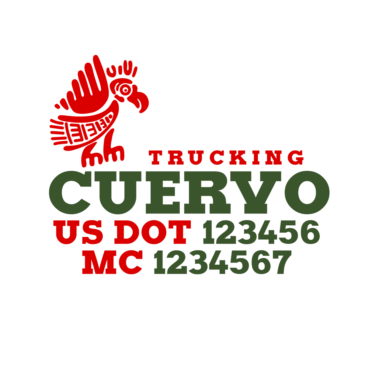 Mexican Company Truck Door Decal with Regulation Numbers – Truck Door ...
