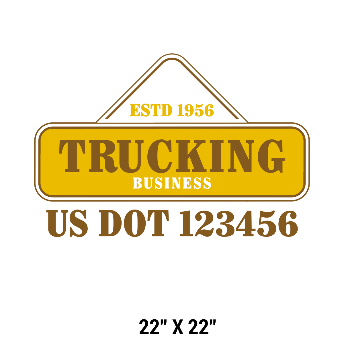 Vintage Style Company Truck Door Decal with Regulation Numbers – Truck ...