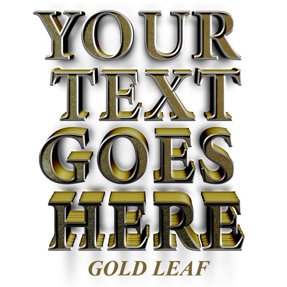 Your Text Goes Here Gold Leaf Truck Decal – Truck Door Decals