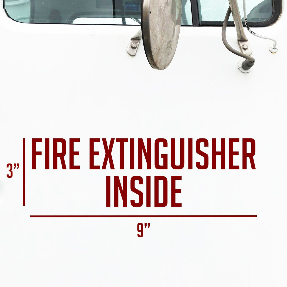 Fire Extinguisher Inside Decal – Truck Door Decals