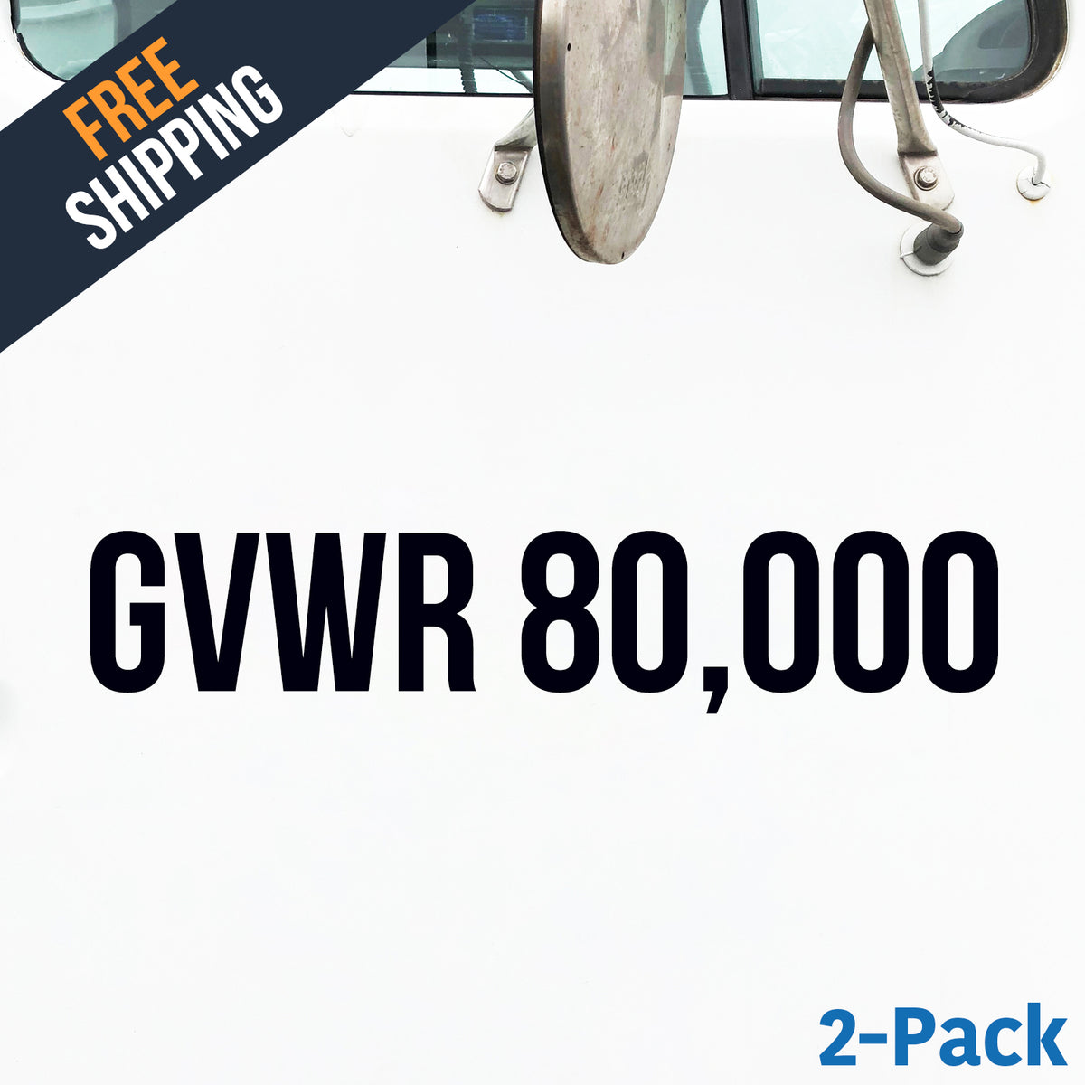 GVWR Number Regulation Decal Sticker (2 Pack) – Truck Door Decals