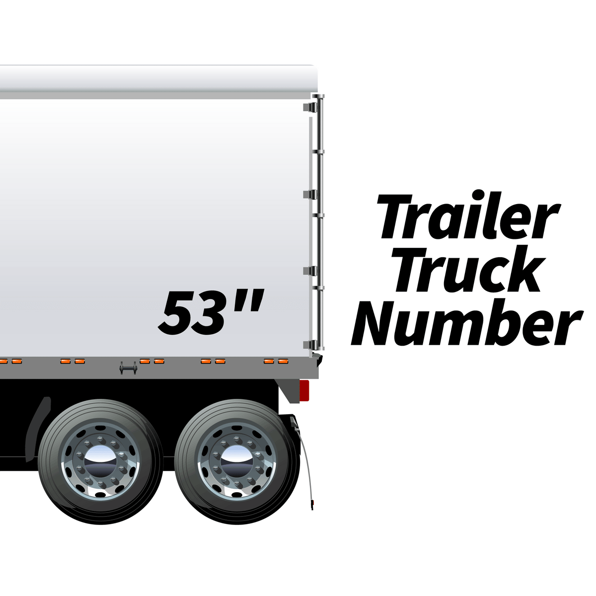 Semi Trailer Box Truck Number Decal – Truck Door Decals