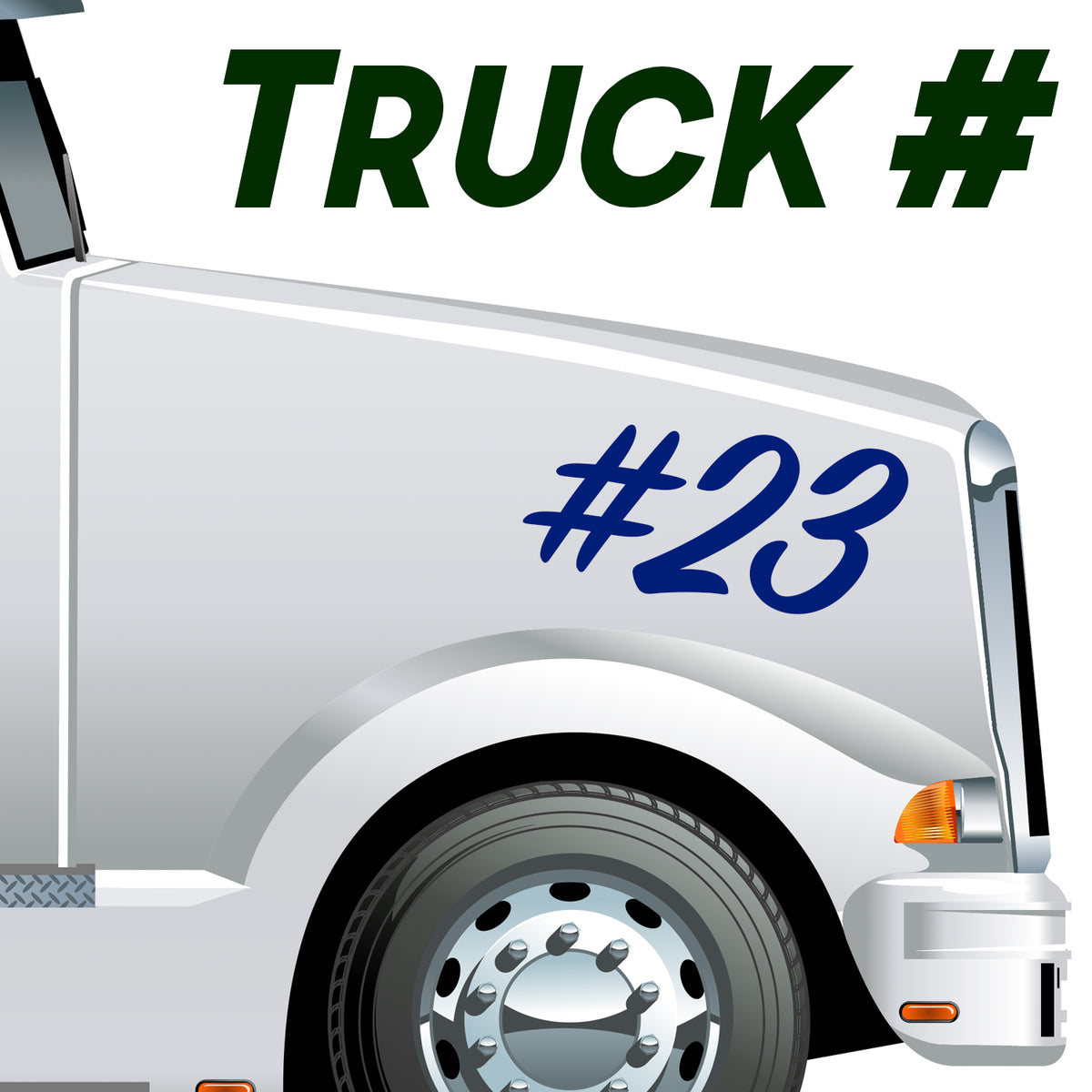 Truck Number Decal Sticker Lettering Live Preview (Set of 2) – Truck ...